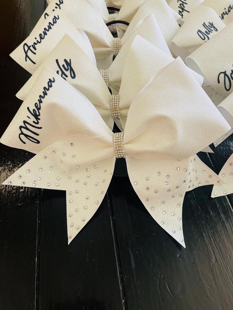 White Cheer Bows - Etsy
