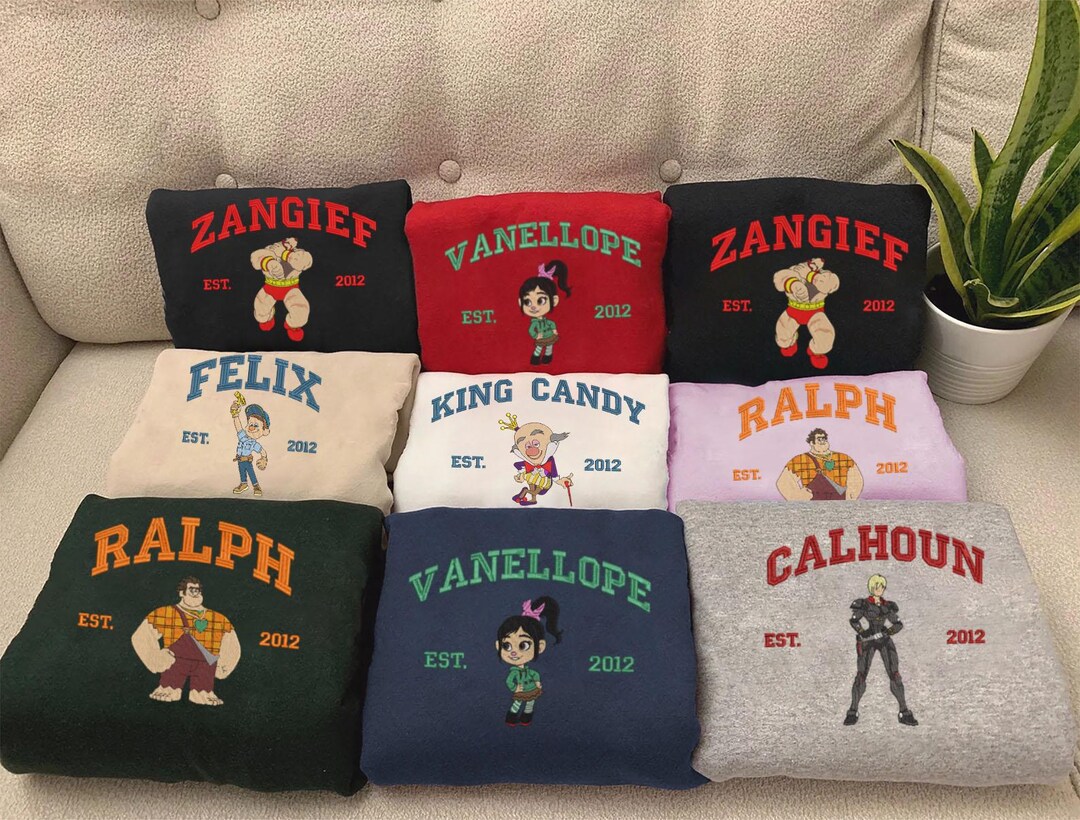 Vintage Wreck It Ralph Character Embroidered Sweatshirt, Cartoon Lovers ...