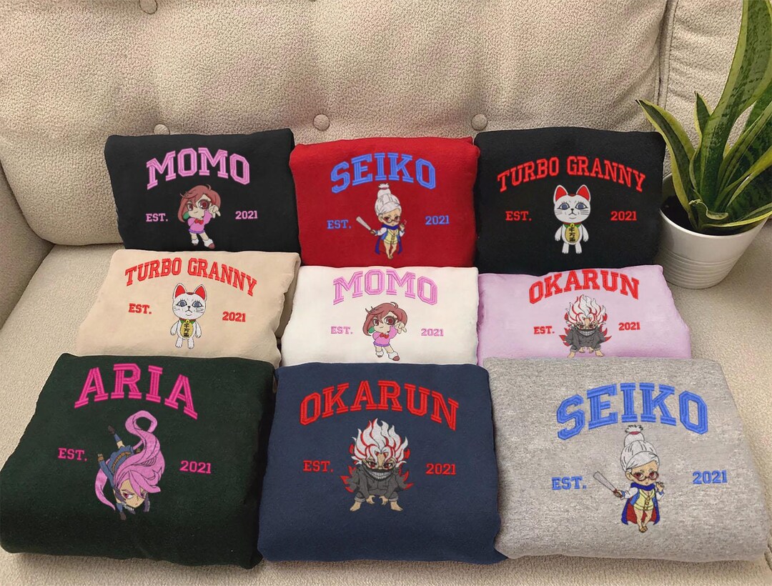 Anime D A N D A D A N Character Embroidered Sweatshirt, Anime Comic ...