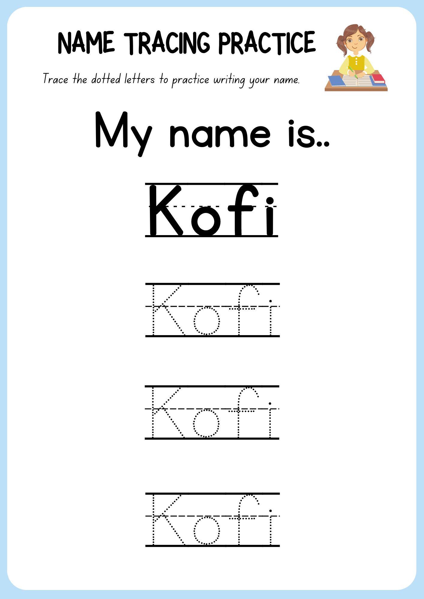 Custom Made Name Tracing Practice for Those Unique Names - Etsy