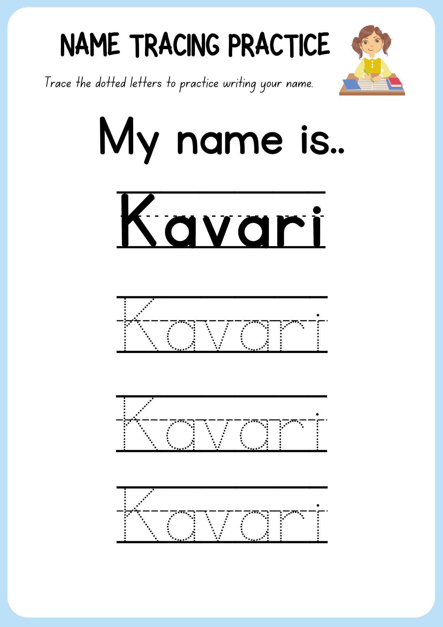 Custom Made Name Tracing Practice for Those Unique Names - Etsy