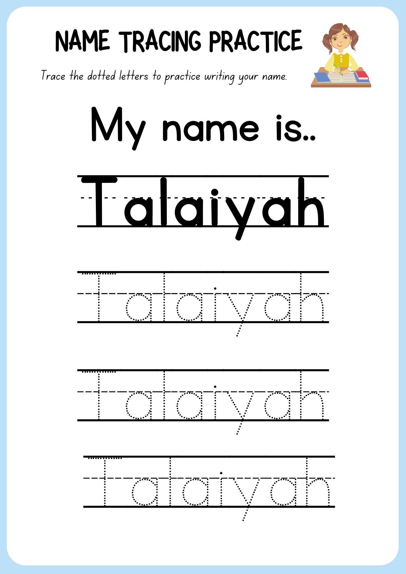 Custom Made Name Tracing Practice for Those Unique Names - Etsy
