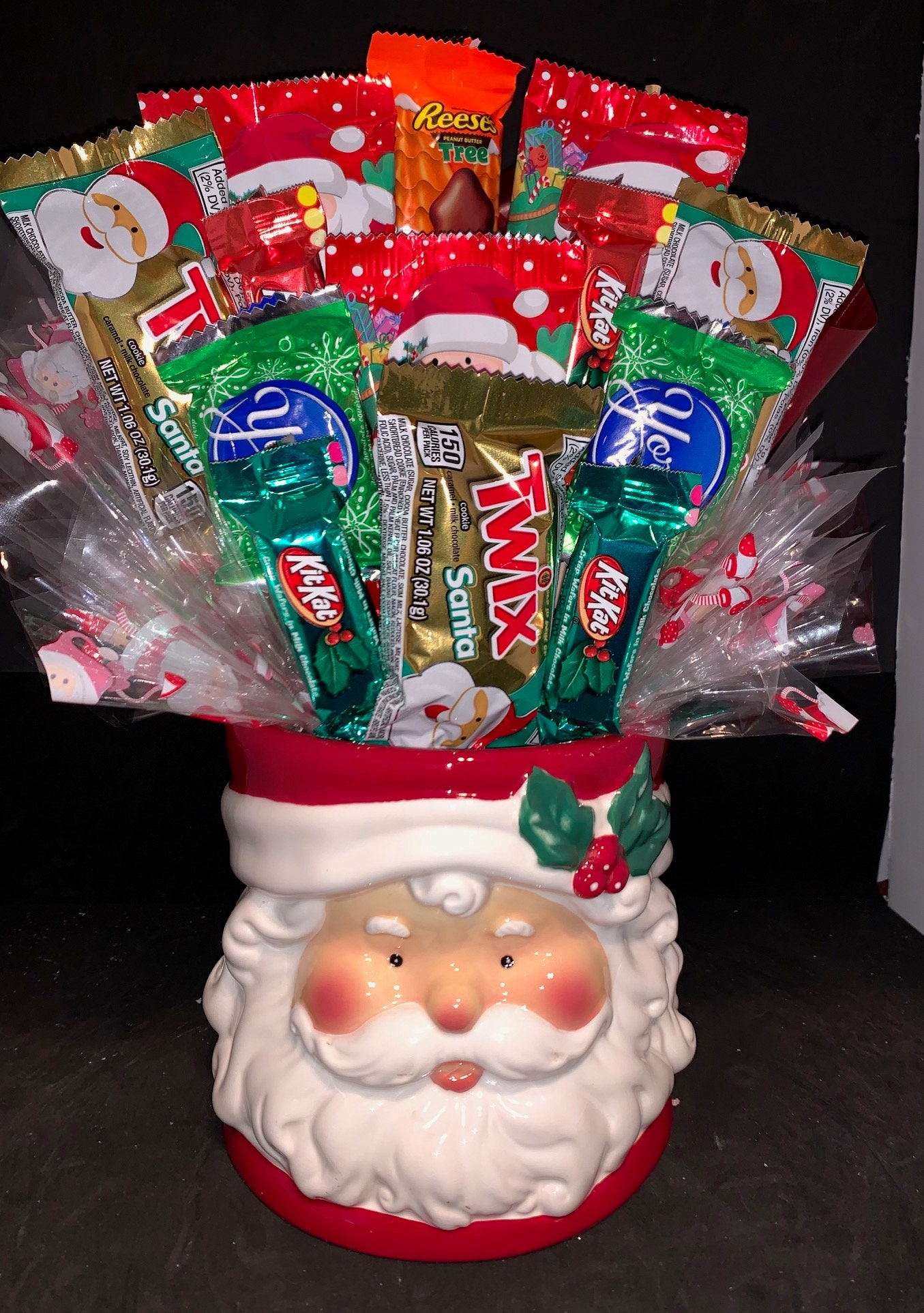 Christmas Santa Candy Arrangement - Etsy