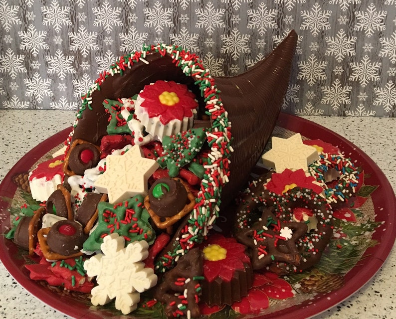 Christmas Chocolate Cornucopia Chocolate Cornucopia - Etsy