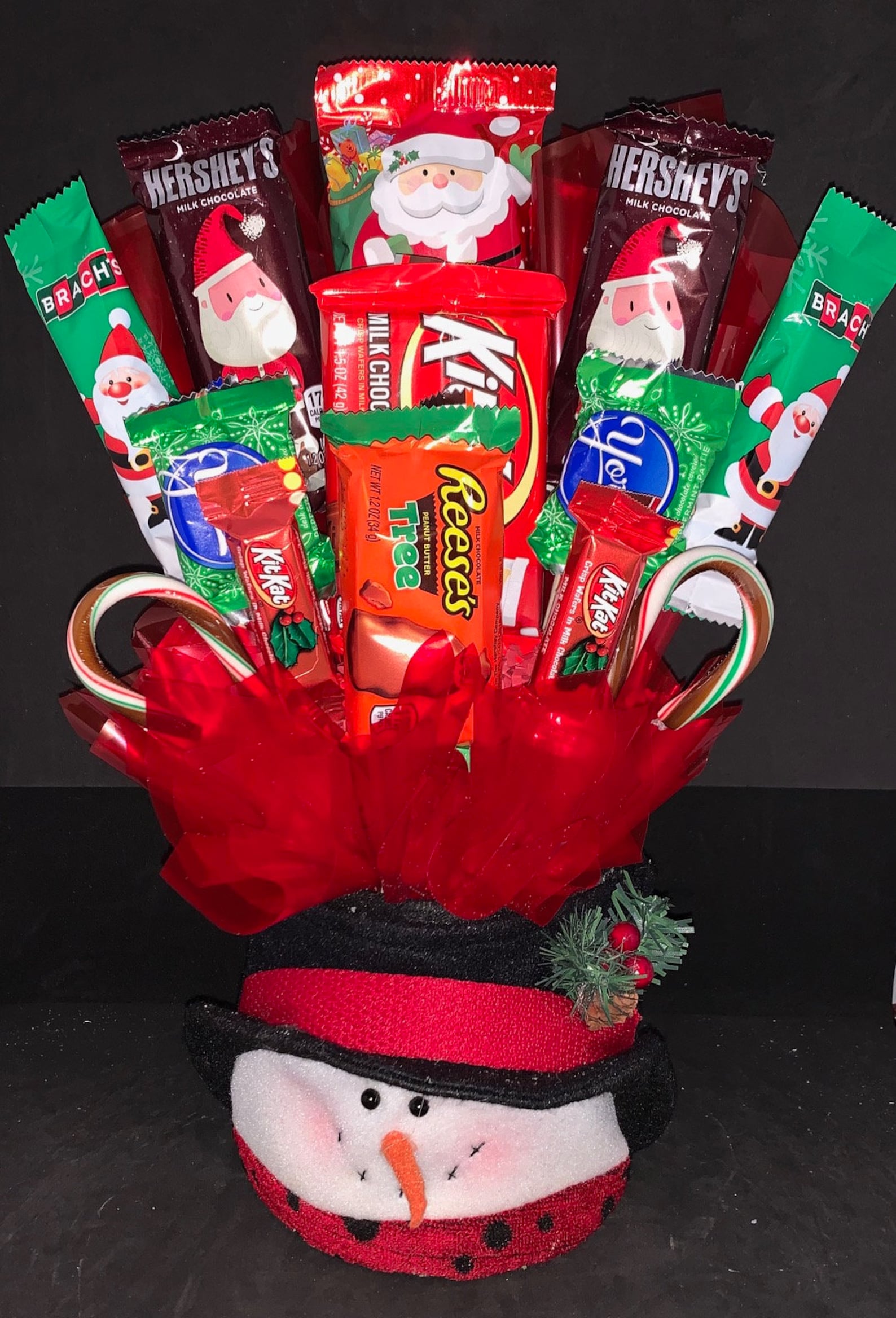 Christmas Candy Arrangement Holiday Candy Arrangement Candy | Etsy