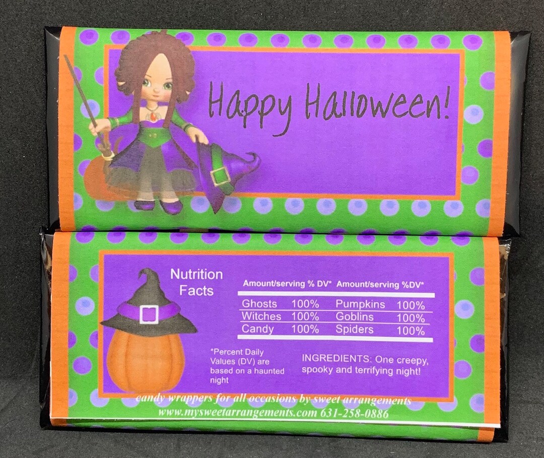 Halloween Girl Pumpkin Candy Wrapper - Etsy