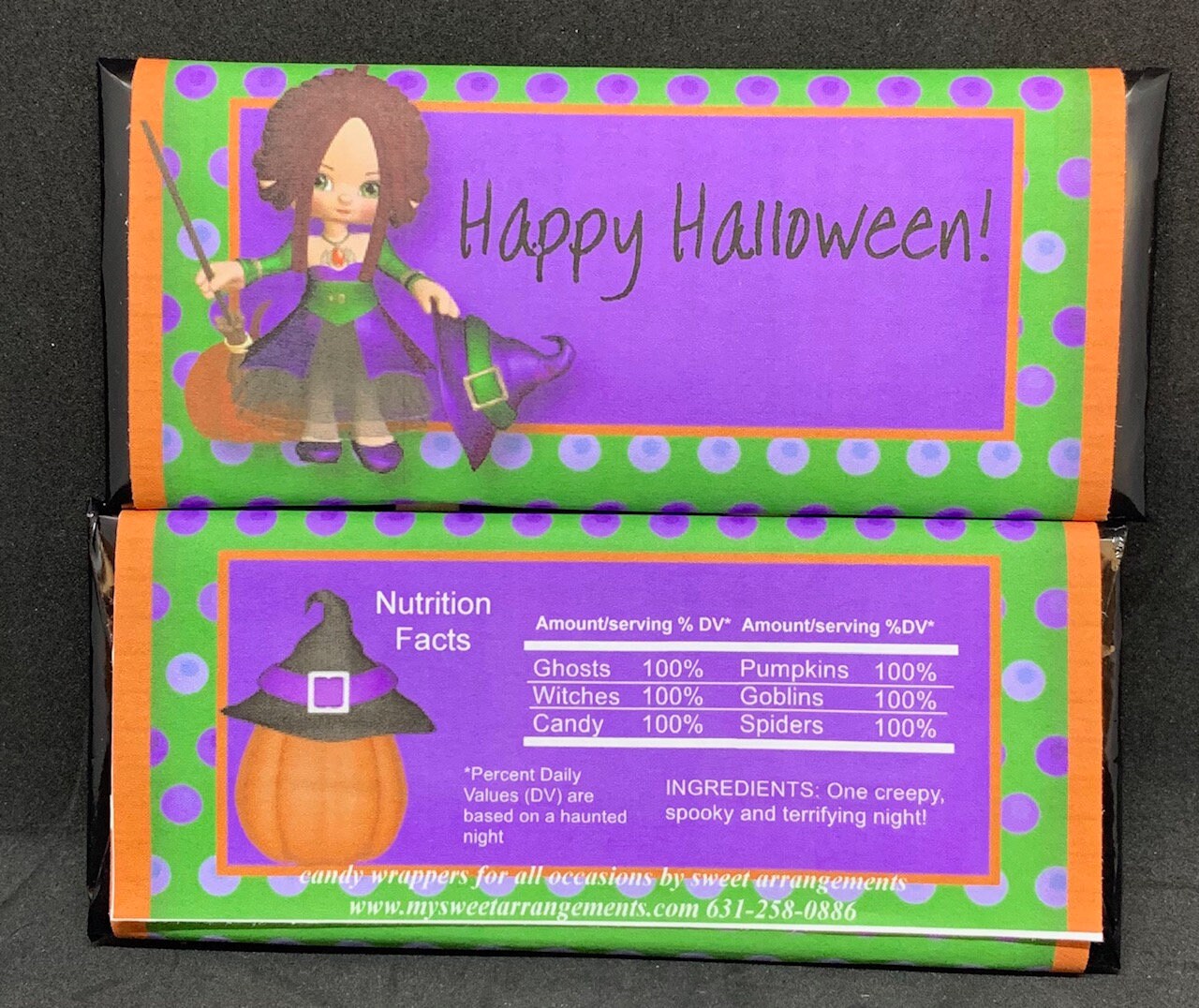 Halloween Girl Pumpkin Candy Wrapper - Etsy