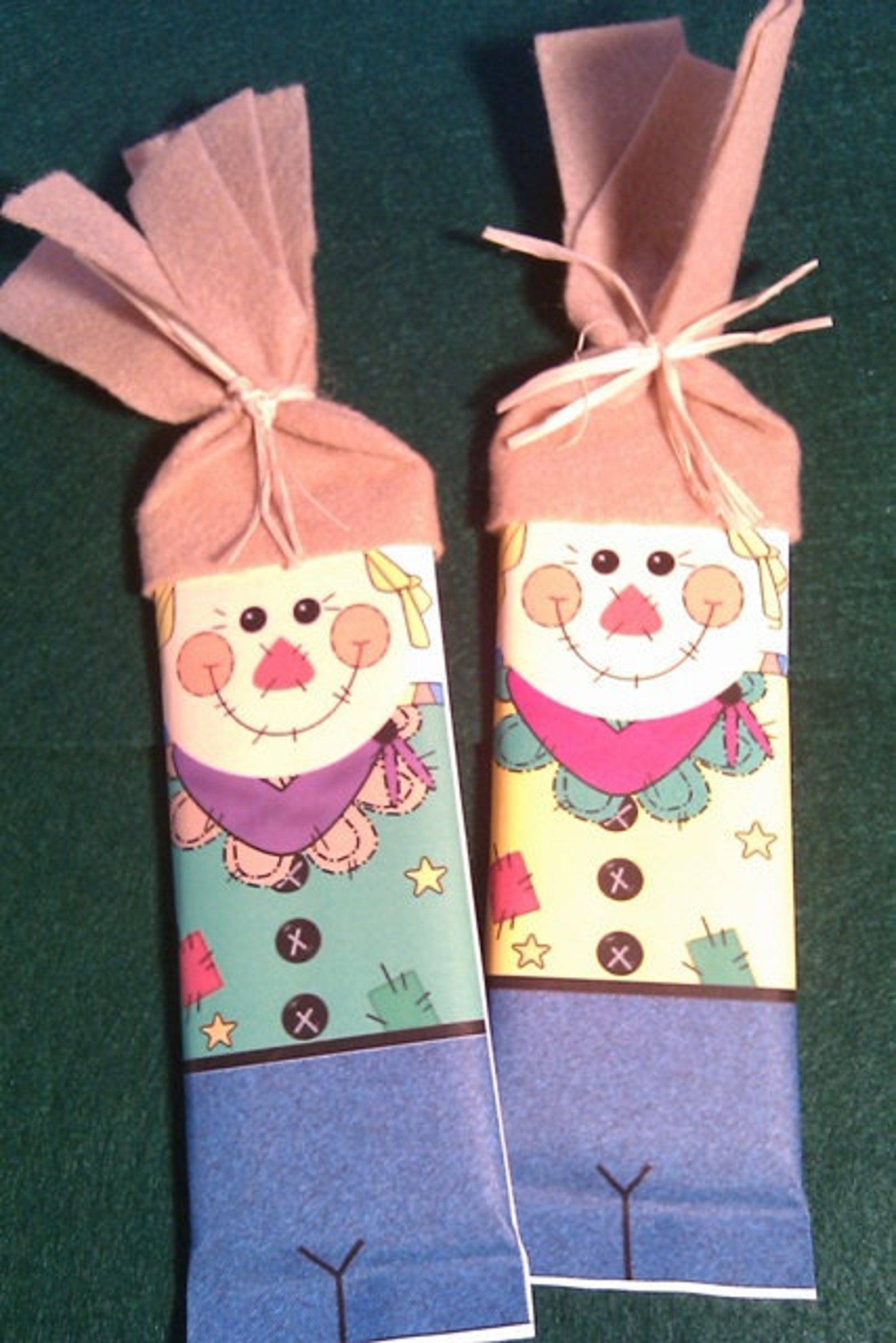 Scarecrow Candy Wrapper Halloween Treat Halloween Favor - Etsy