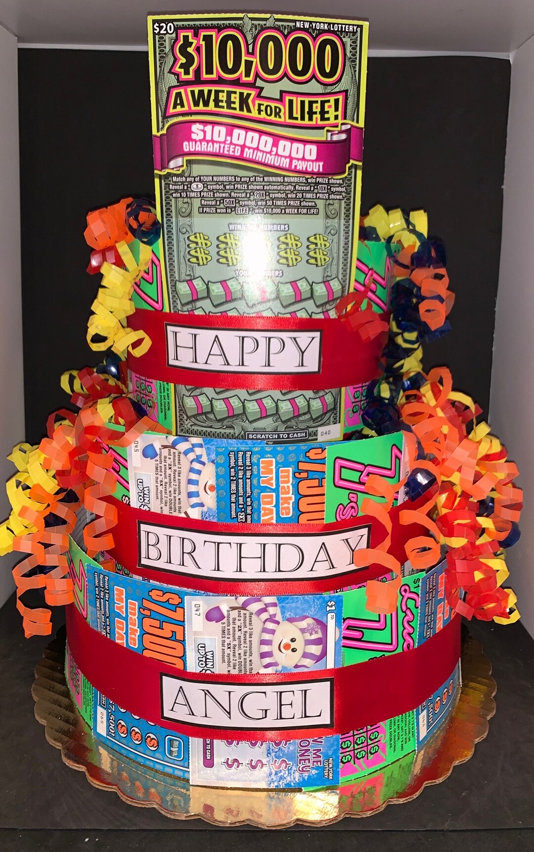 100 Dollar Lottery Cake, Birthday Lottery Cake - Etsy