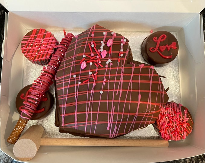 Valentine's Day Smash Heart, Smash Heart, Valentine Chocolate Heart - Etsy