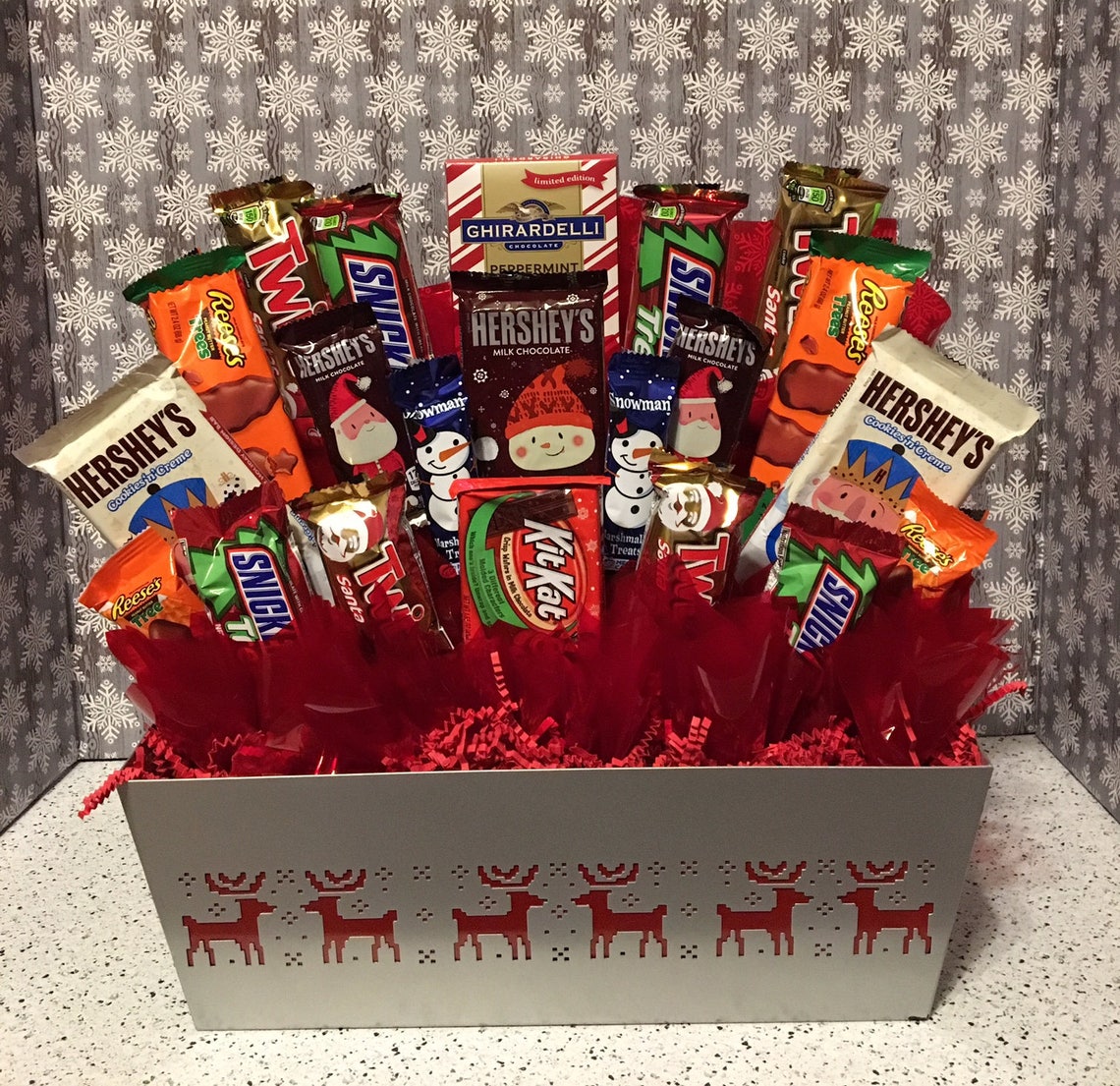 Christmas Candy Arrangement Basket - Etsy