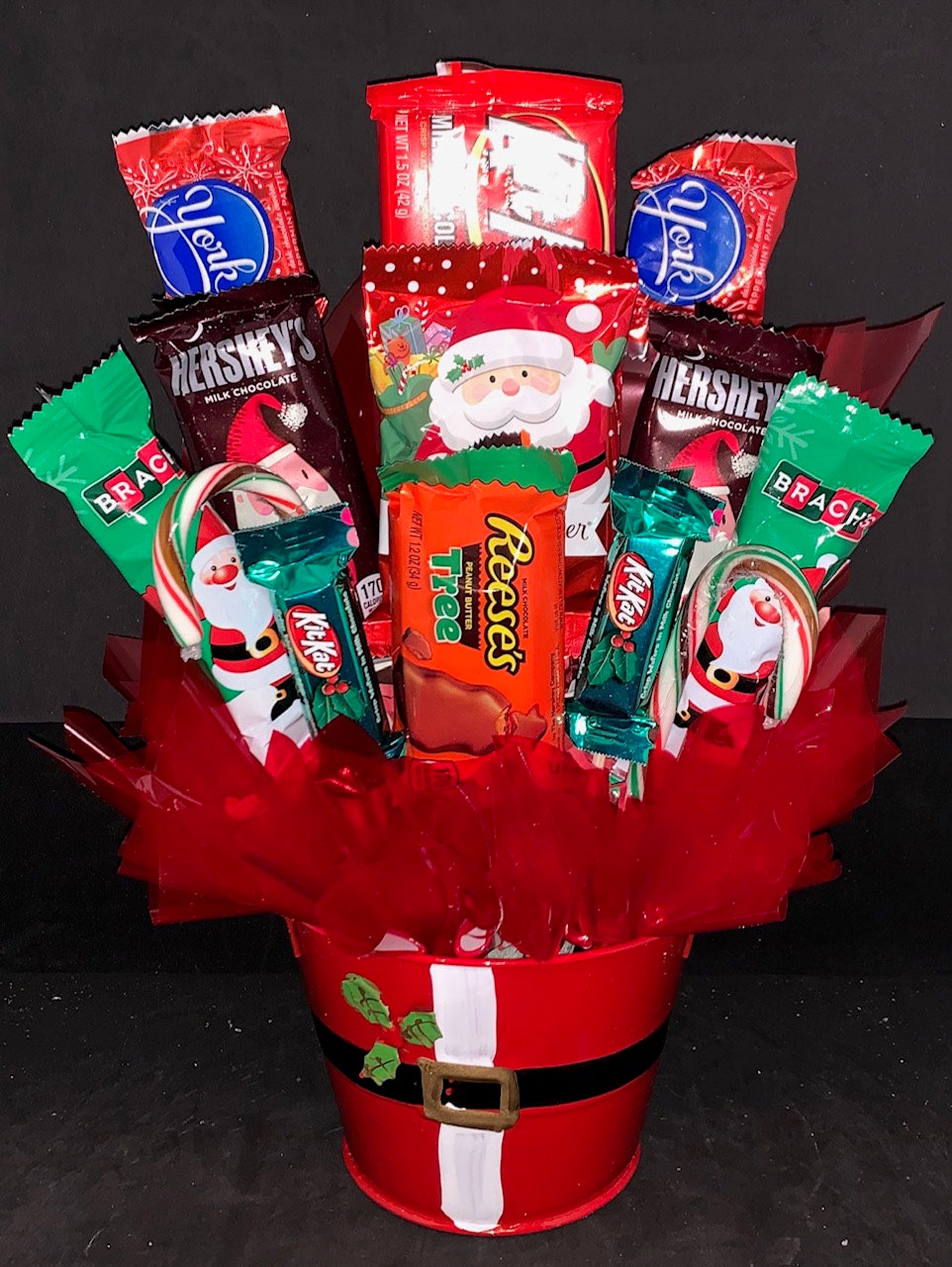 Christmas Candy Arrangement Holiday Candy Arrangement Candy | Etsy