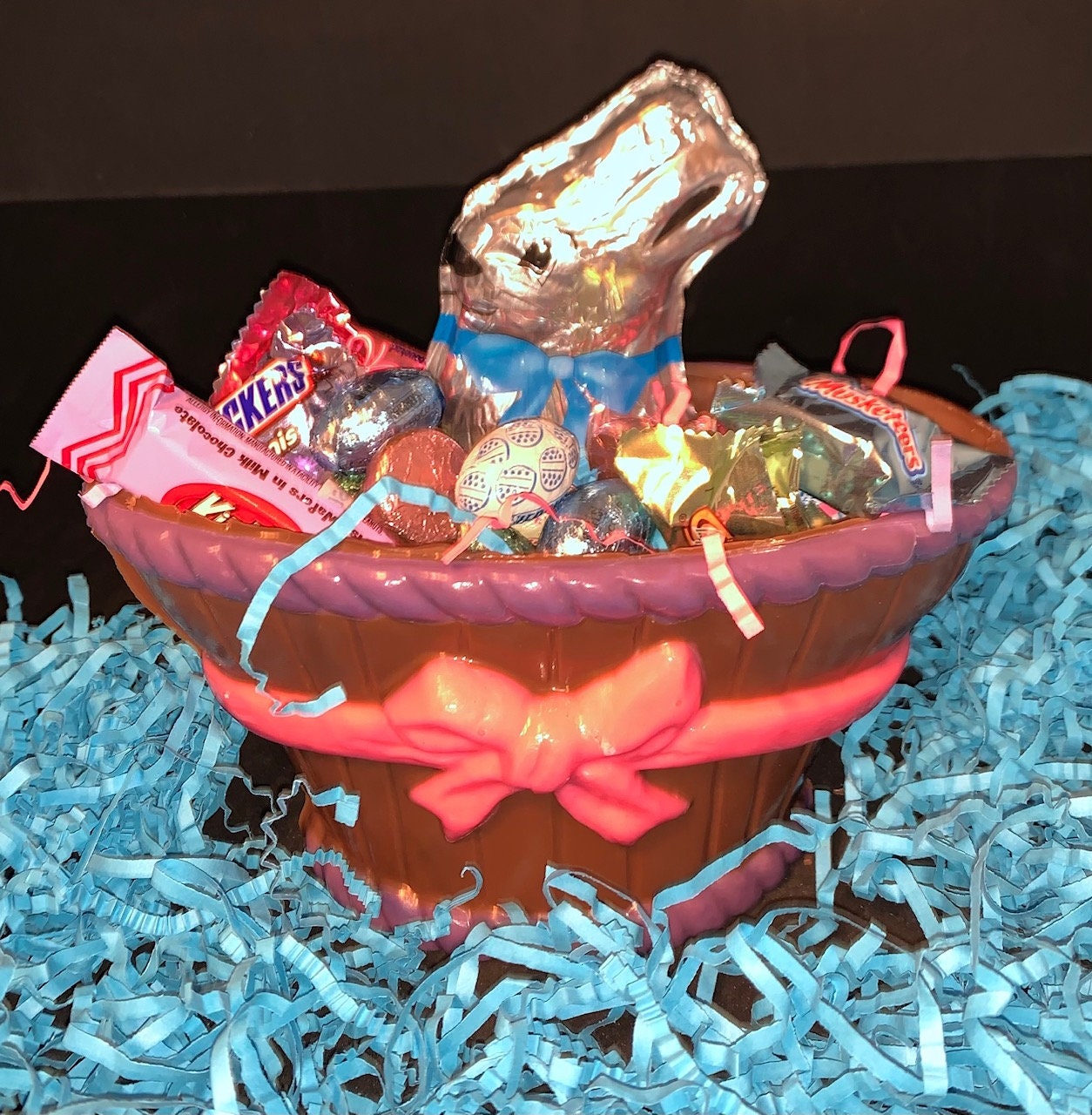 Chocolate Easter Basket Filled With Easter Themed Candy - Etsy