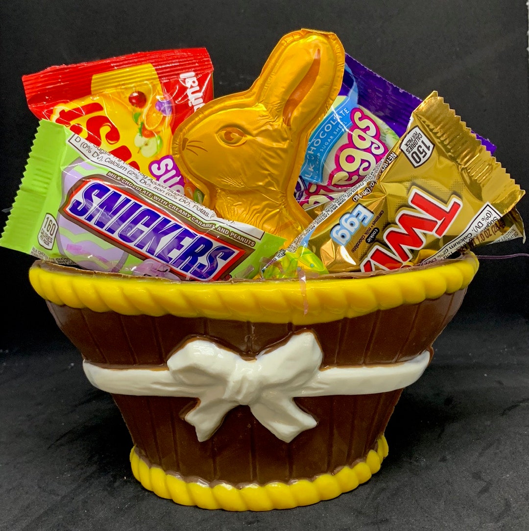Chocolate Easter Basket Filled With Easter Themed Candy - Etsy