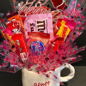 Valentine Candy Mug Arrangement: Themed Gift - Etsy