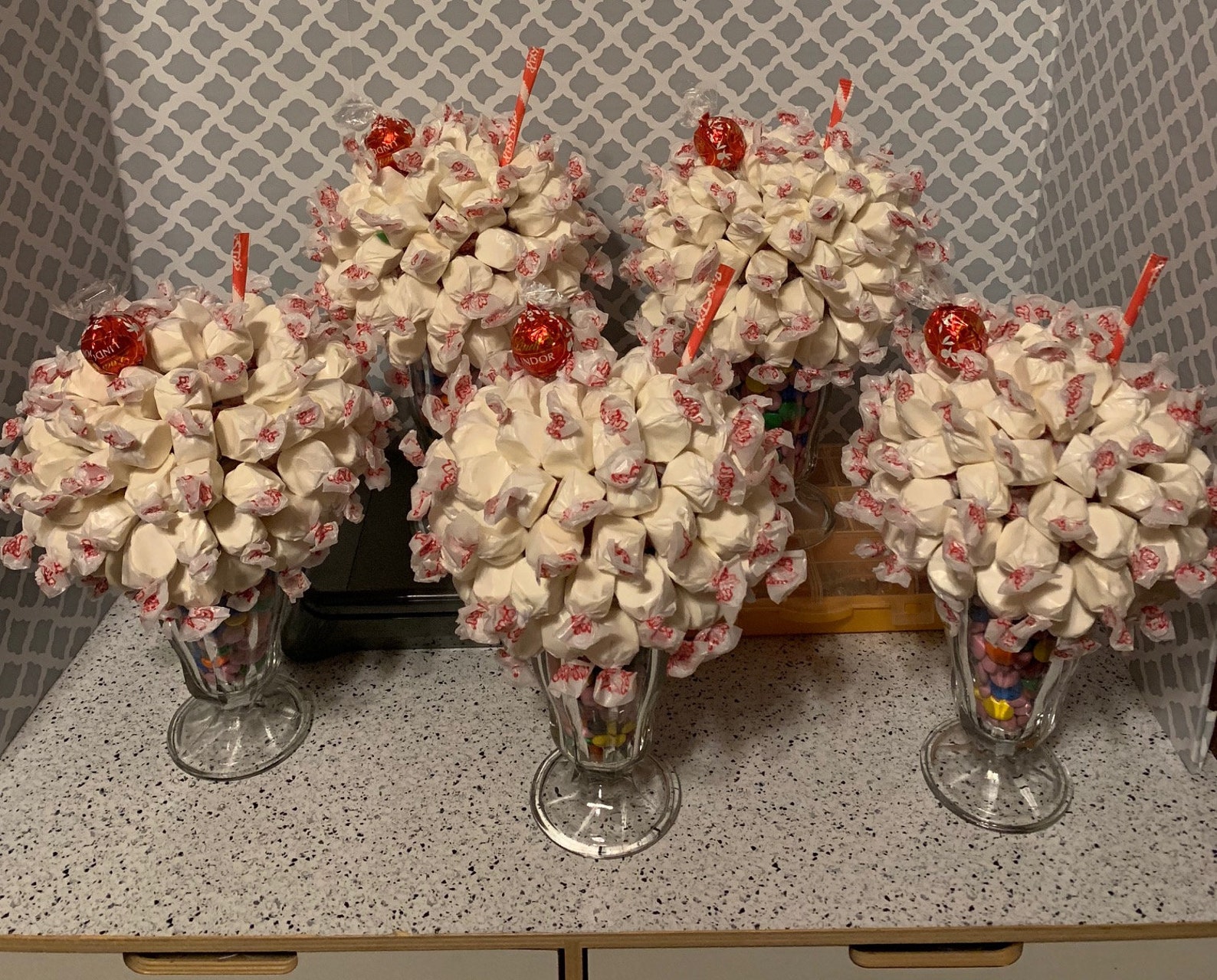 Candy Sundae M&M Candy Sundae Salt Water Taffy Candy Sundae | Etsy