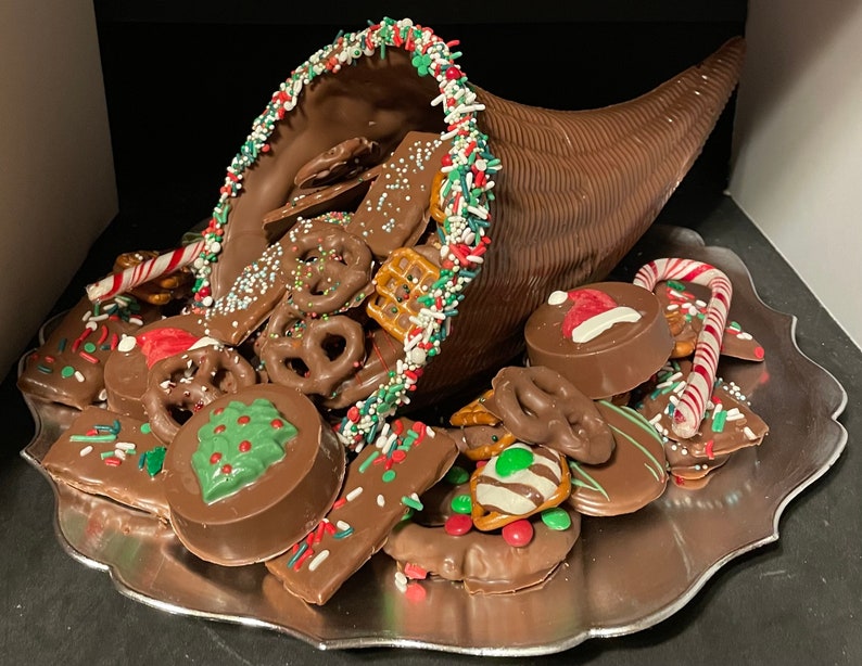 Christmas Chocolate Cornucopia Chocolate Cornucopia | Etsy