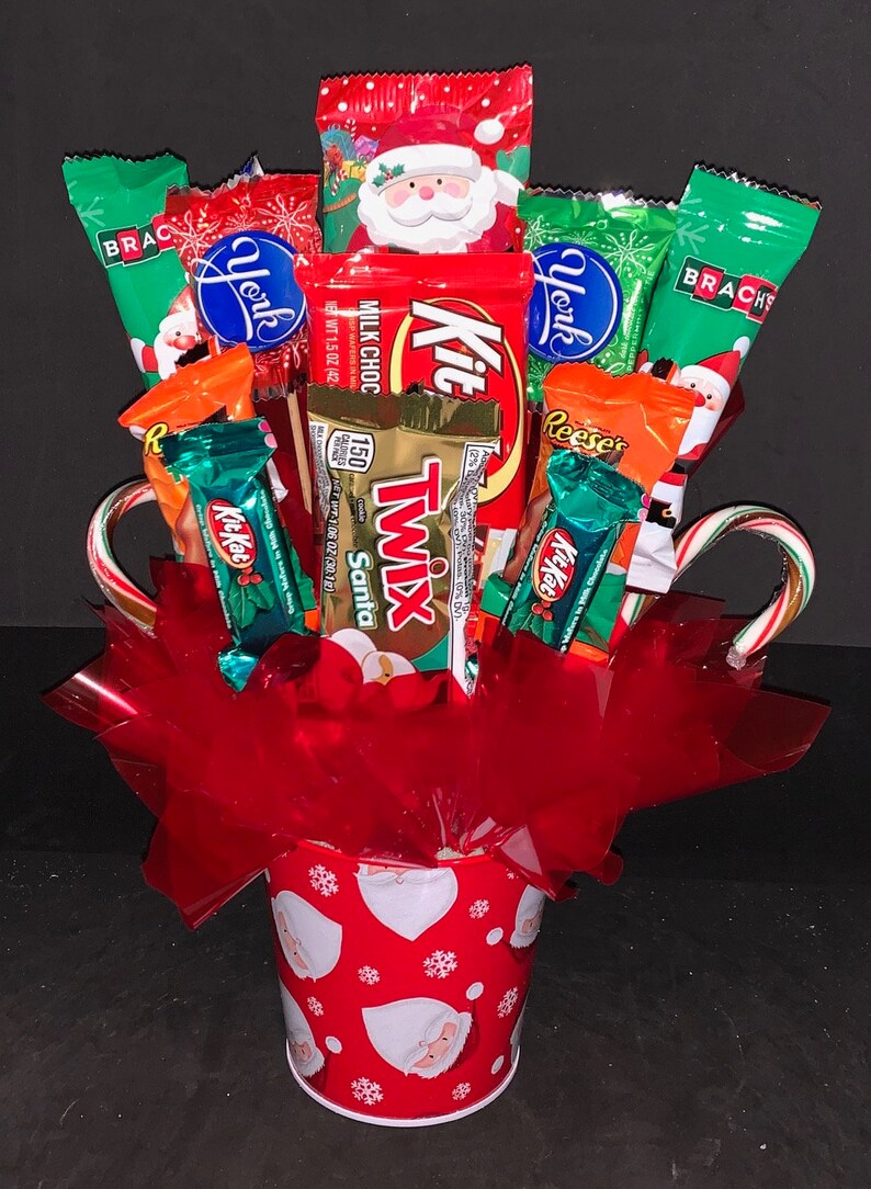 Christmas Candy Arrangement Holiday Candy Arrangement Candy - Etsy