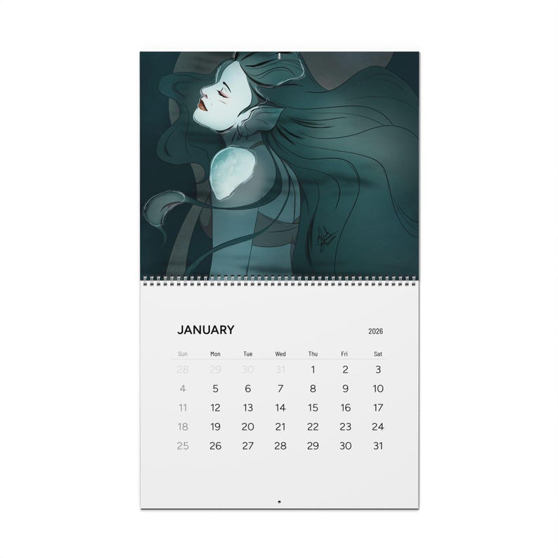 Mermaid Art Wall Calendar for 2026 (adult Mermaid Comic Book Art ...