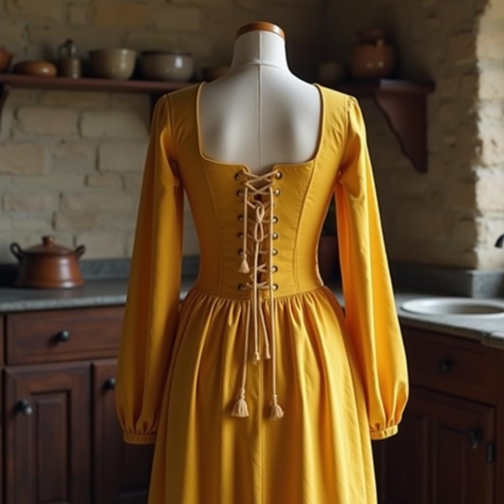 Sunny Yellow Renaissance Dress Digital Pattern | Downloadable Sewing ...