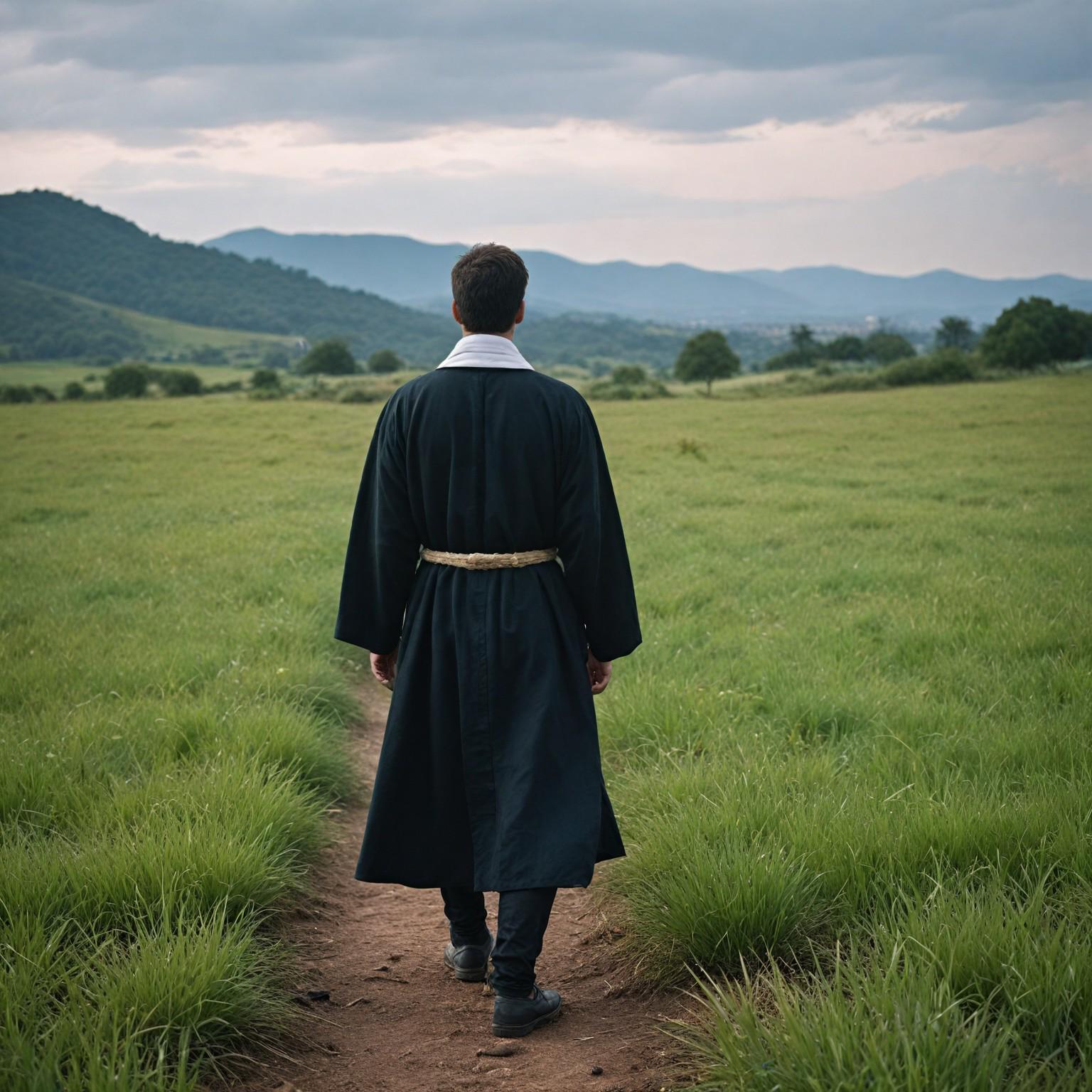 Traditional Black Samurai Robe | Japanese Warrior Kimono With Rope ...