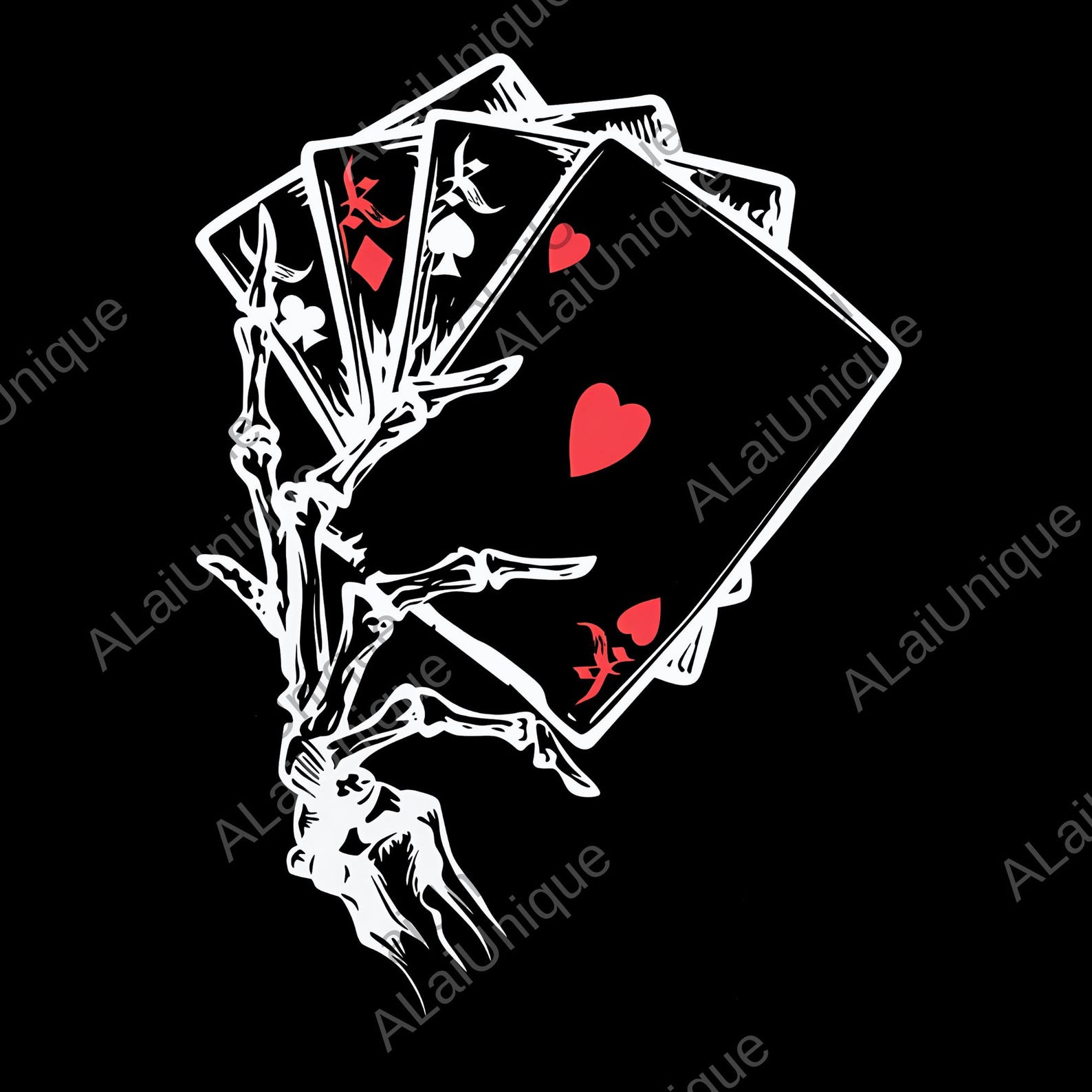 Poker Png, Skeleton Hand Card Game Svg, Poker Skull Hand Png, Gambling ...