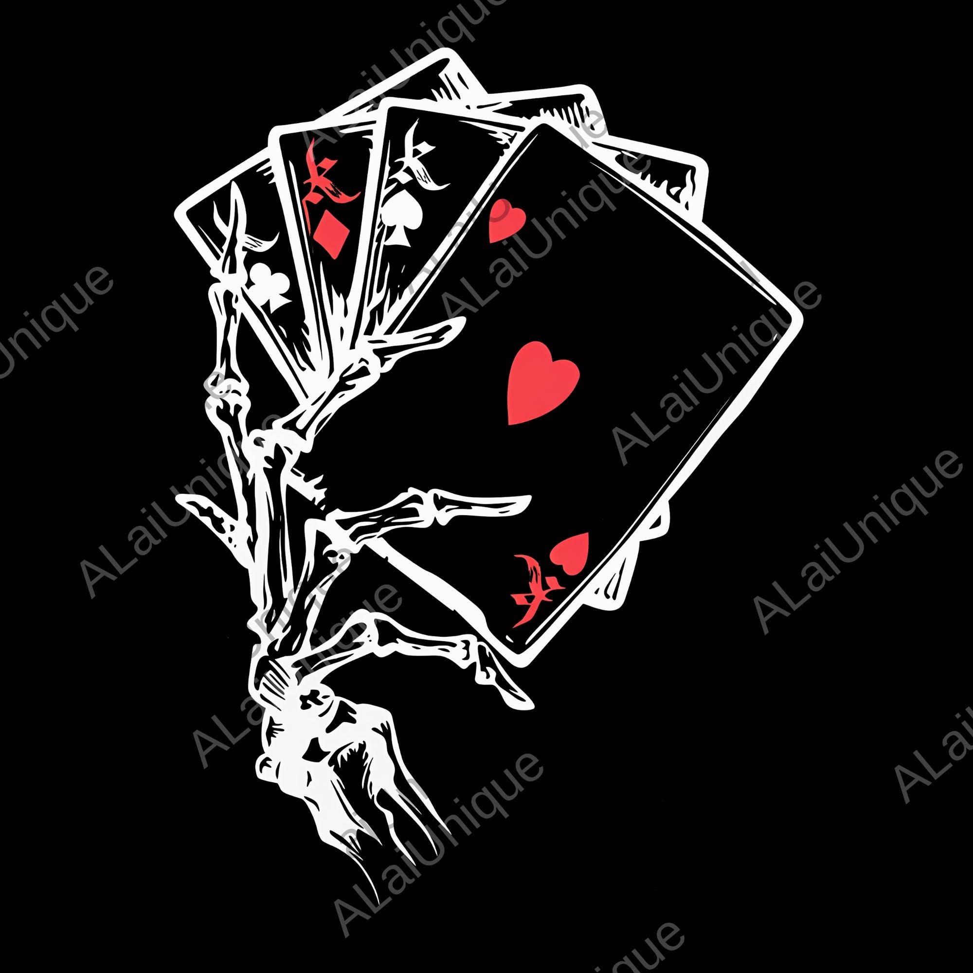 Poker Png, Skeleton Hand Card Game Svg, Poker Skull Hand Png, Gambling ...