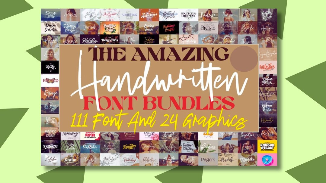 The Amazing Handwritten Font Bundles | Sale| Vintage Canva Fonts ...