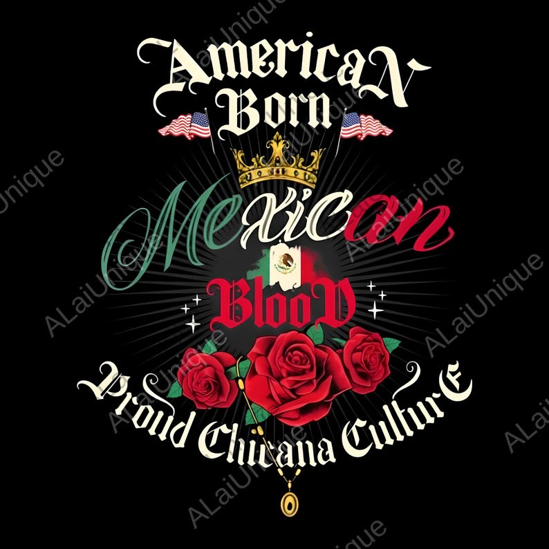 American Born With Mexican Blood Svg, Proud Chicana Culture Png ...