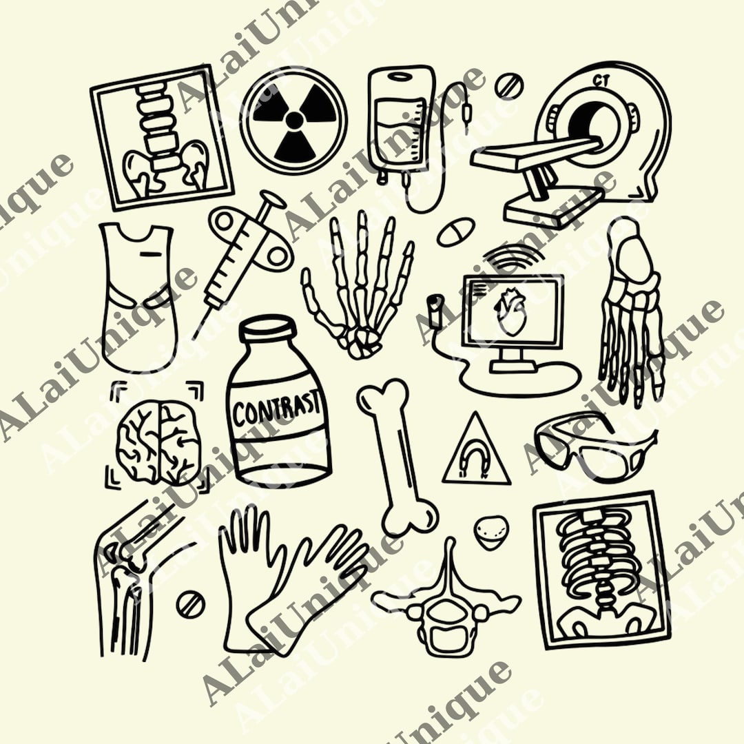 Radiology Doodles Png, Tee Rad Tech Png, Radiology Skeleton Png, Rad ...