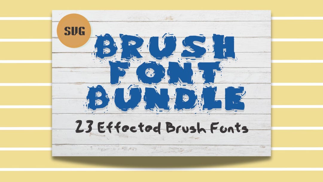 Brush Font Bundle | Retro Font | Groovy Fonts | Cricut Font | Canva ...