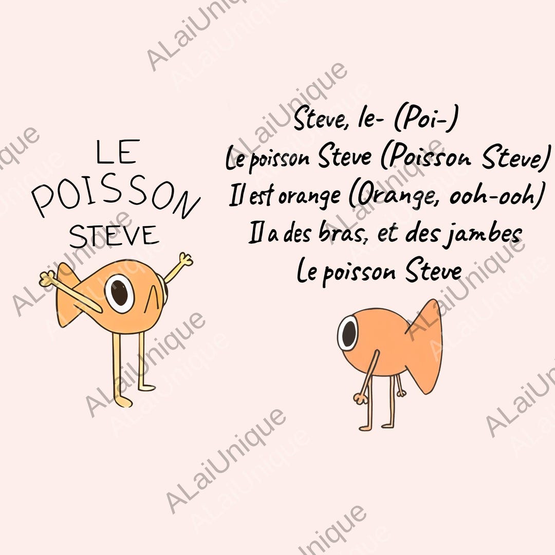 Retro Funny Steve Le Poisson Png, Orange Fish Steve Digital File ...