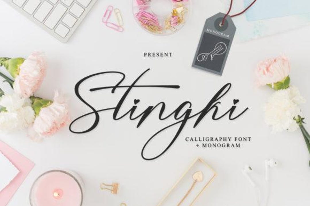 Stingki Font, Display Font, Script Font, Wedding Font, Modern Font ...