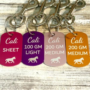 Personalized Horse Blanket Tag, Horse Rug Tag, Tack Tag, Horse Name Tag ...