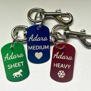 Personalized Horse Blanket Tag, Horse Rug Tag, Tack Tag, Horse Name Tag ...
