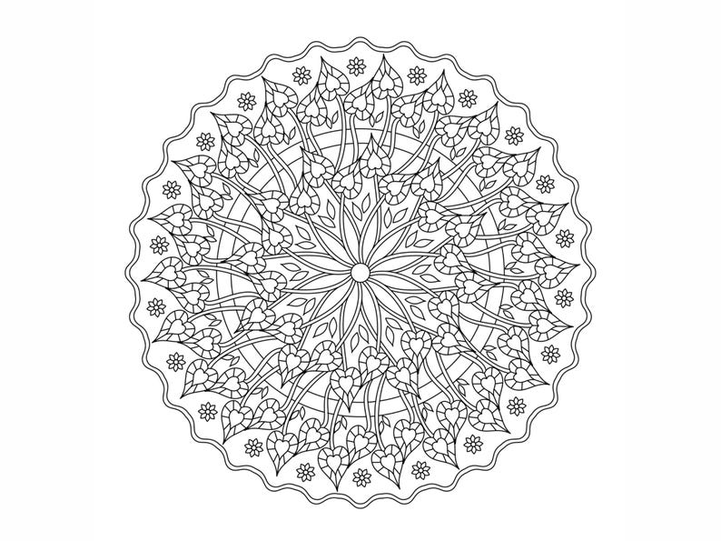 40 Adult Mandala Floral Colouring Pages for Mindfulness, Relaxation and ...