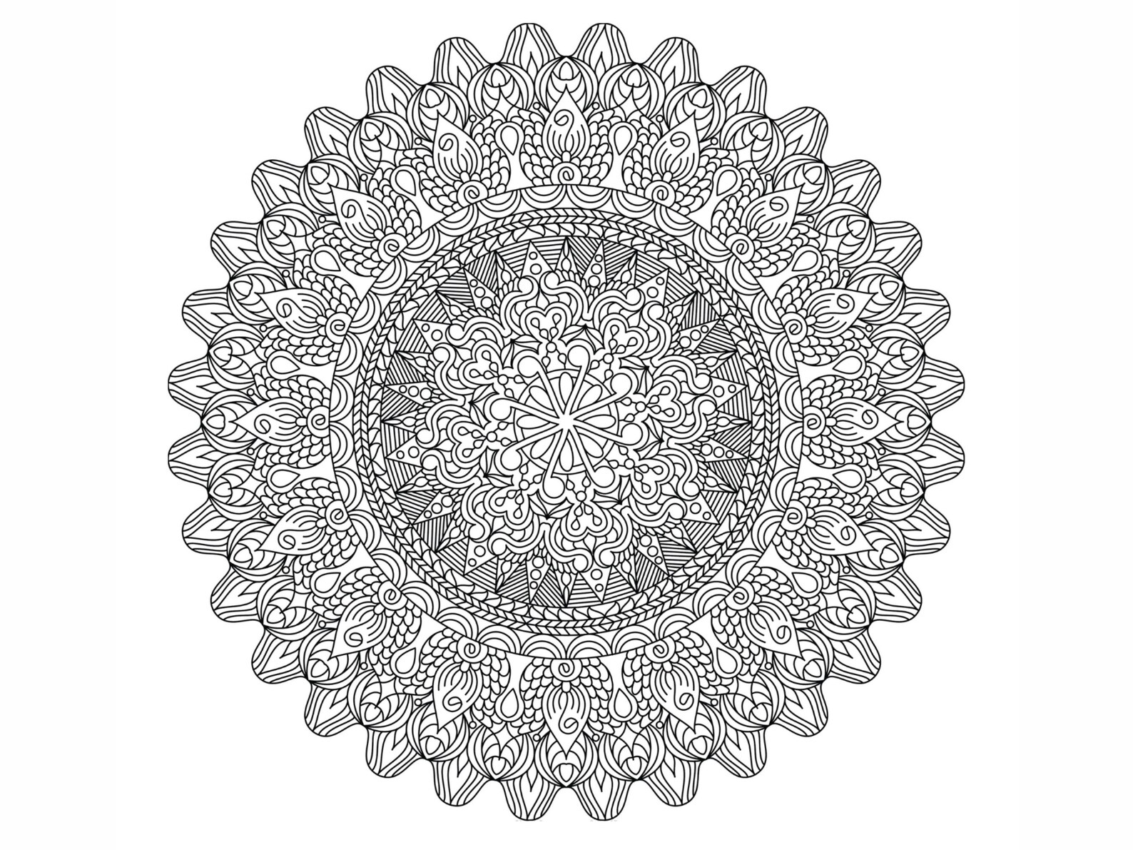 40 Adult Mandala Floral Colouring Pages for Mindfulness, Relaxation and ...
