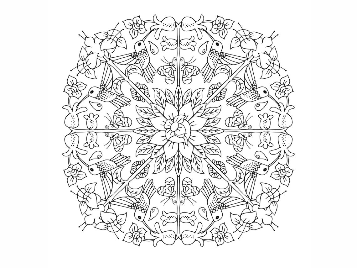 40 Adult Mandala Floral Colouring Pages for Mindfulness, Relaxation and ...