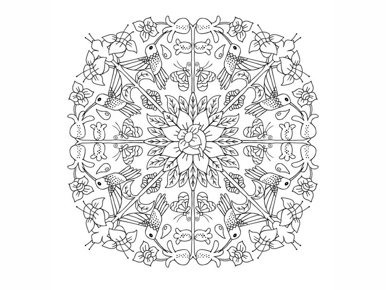 40 Adult Mandala Floral Colouring Pages for Mindfulness, Relaxation and ...