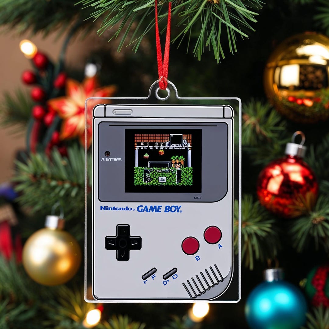 Acrylic Ornament Vintage Game Christmas Decoration, Custom Cut Holiday ...