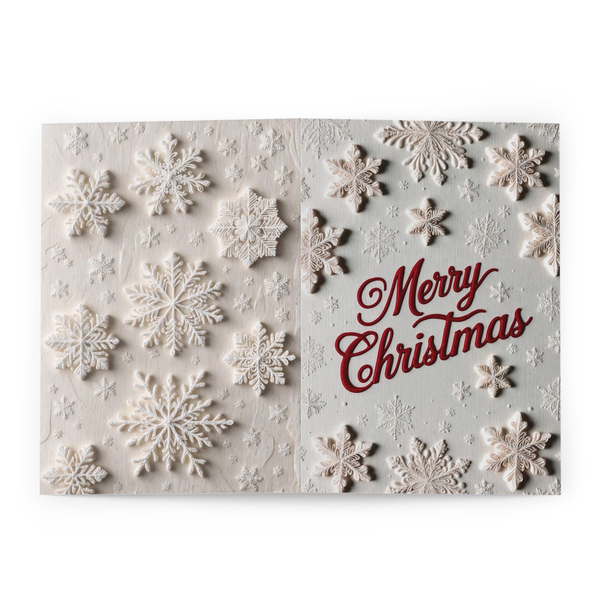 5 Holiday Card Set Snowflake Greeting Cards 5 Pack Festive Intricate ...