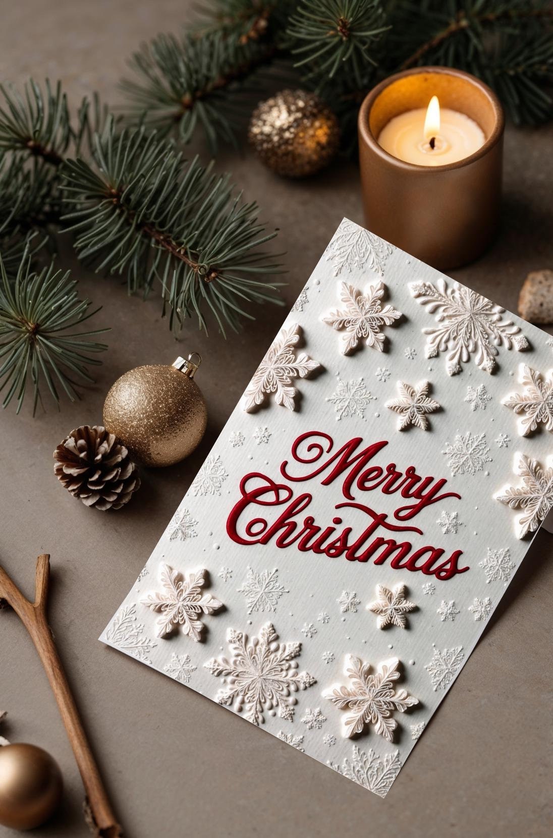 5 Holiday Card Set Snowflake Greeting Cards 5 Pack Festive Intricate ...