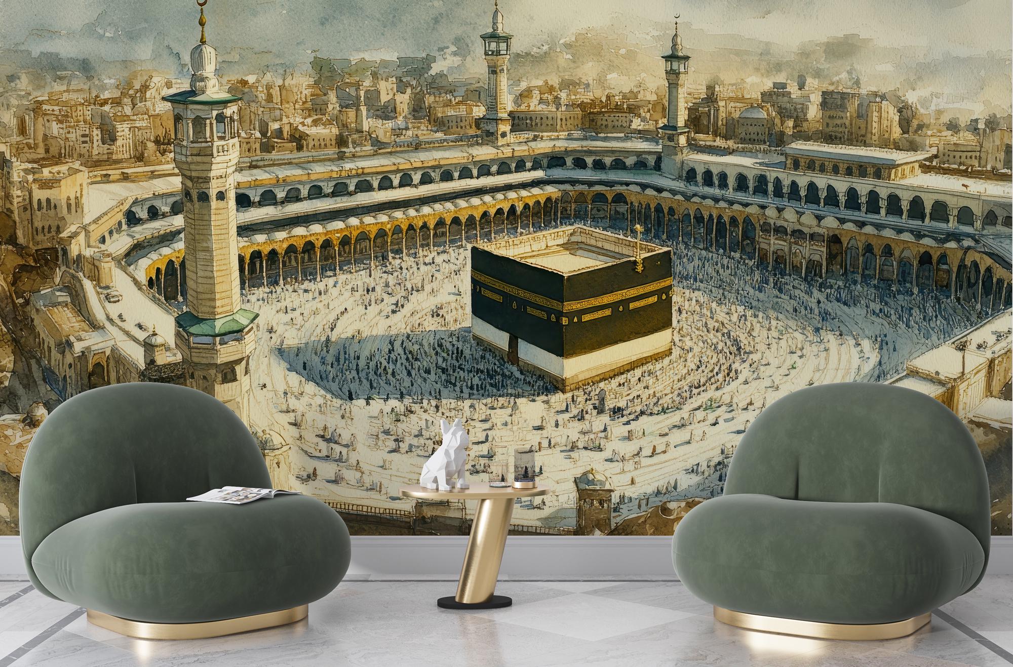 Kaaba Makkah Peel and Stick Wallpaper, Islamic Home Decor - Etsy