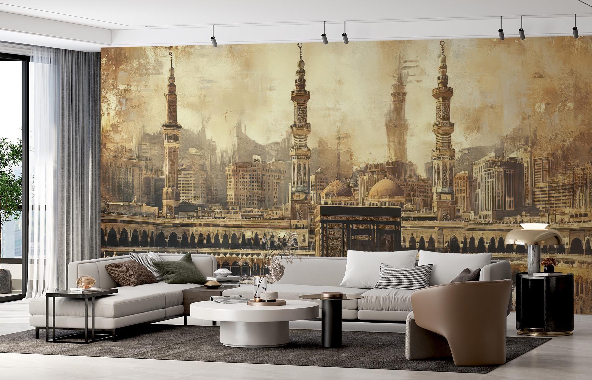 Kaaba Makkah Wall Mural, Islamic Peel and Stick Wallpaper, Muslim Home ...