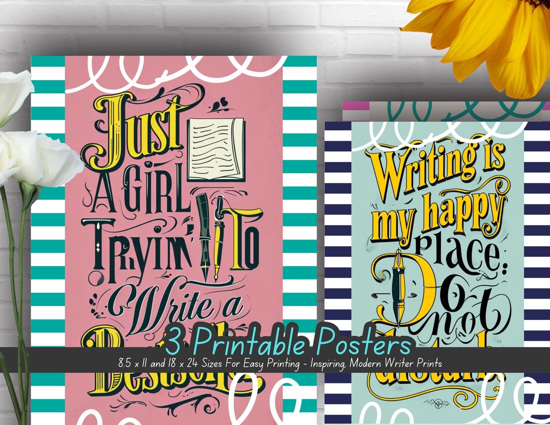 Printable Author Art, Writer Print, Writer Artwork, Author Artwork ...