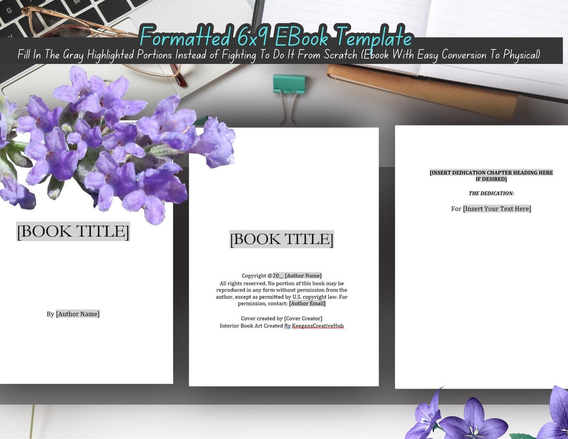 Ebook Template, Word Book Template, Book Interior Templates, Book ...