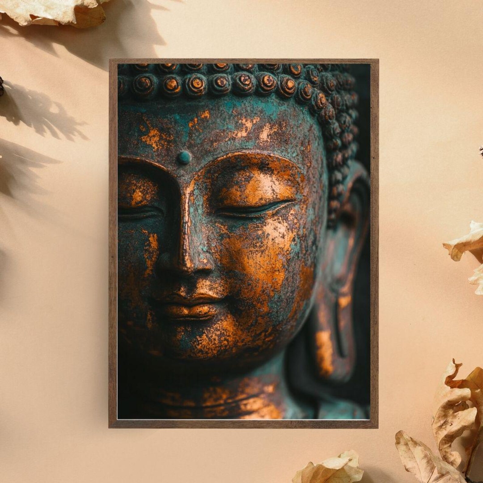 Buy Buddha Face Art Print, Zen Meditation Wall Decor, Peaceful Buddha ...