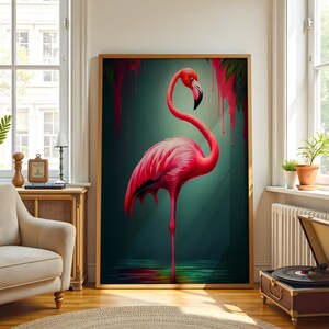 Flamingo Wall Art - Vibrant Tropical Canvas for Living Room, Bedroom ...