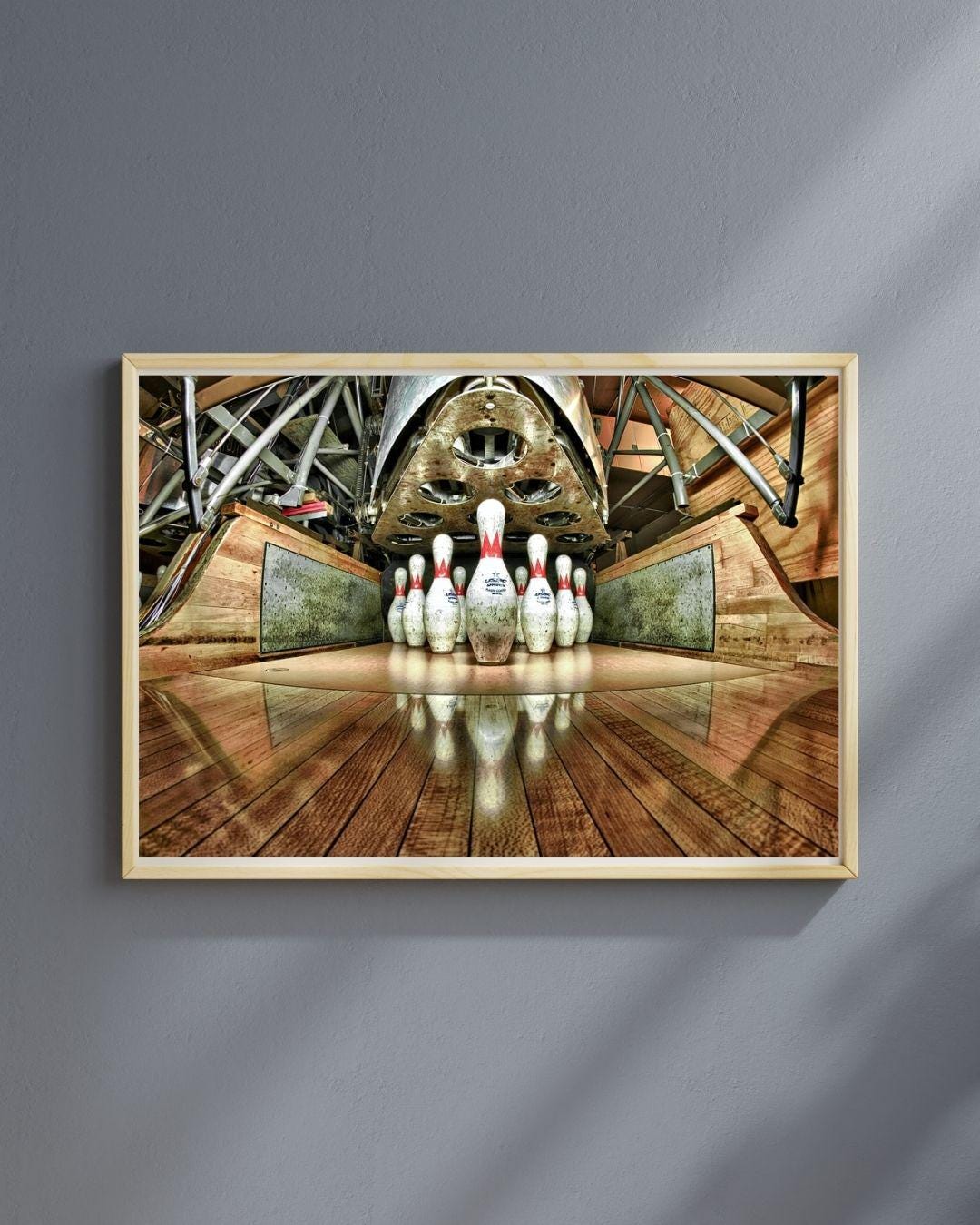 Bowling Alley Art Print – Framed Sports Photography, Vintage Bowling ...