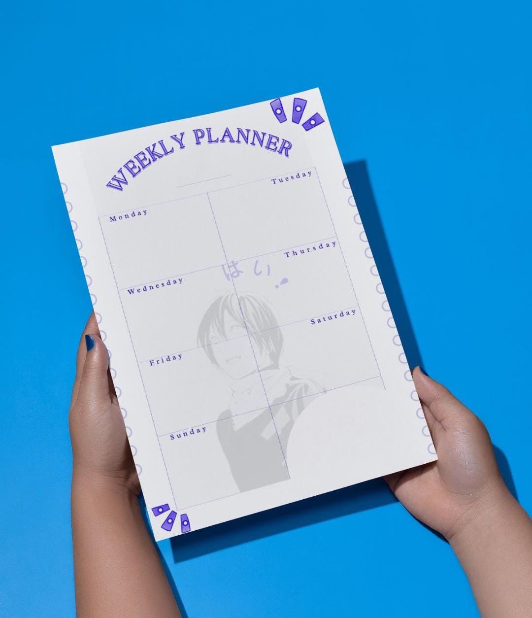 Noragami Yato Weekly Planner, Template, Anime, Japan, Aesthetic, Cute ...